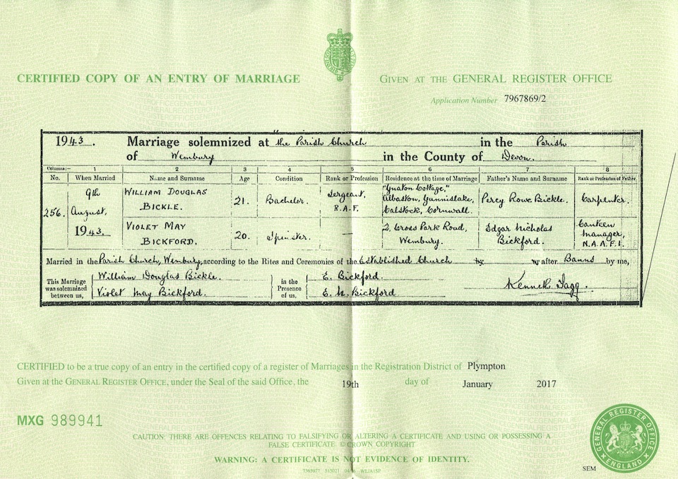 Douglas Bickle – Dambusters Blog